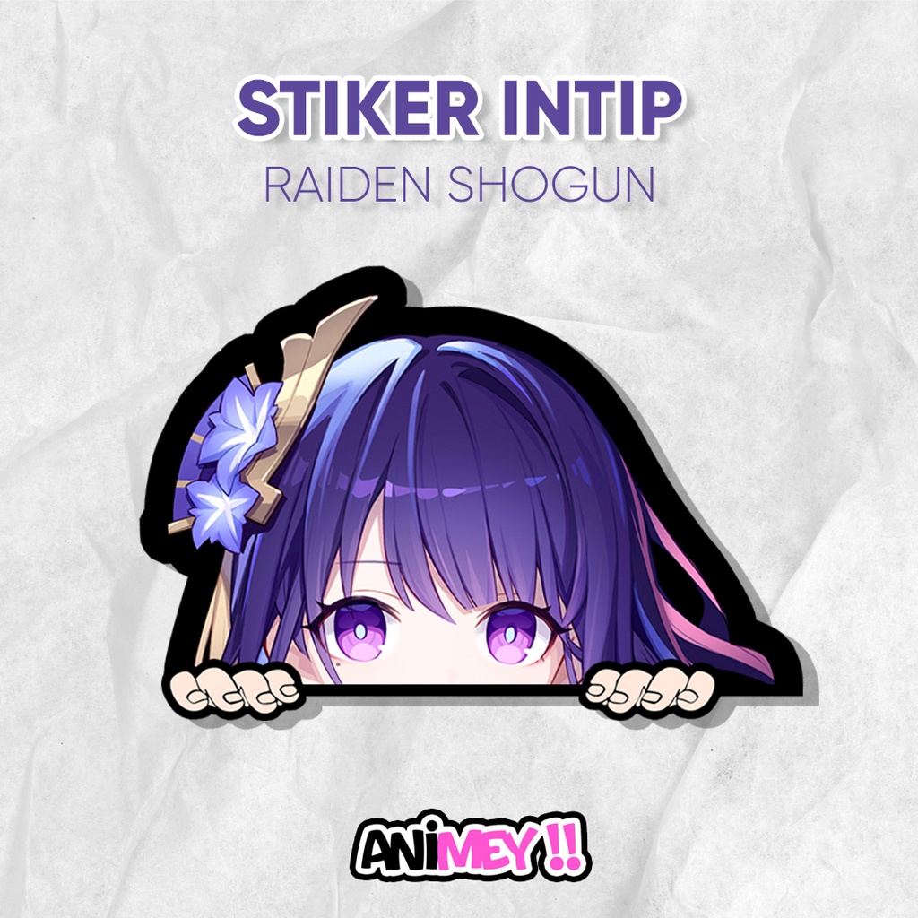Jual Stiker Intip Raiden Shogun Baal Genshin Impact Anime Sticker ...