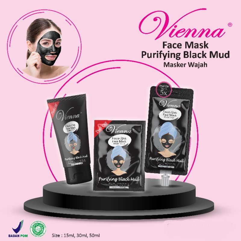 Jual Vienna Peel Off Mask Face Spa Purifying Black Mud | Shopee Indonesia