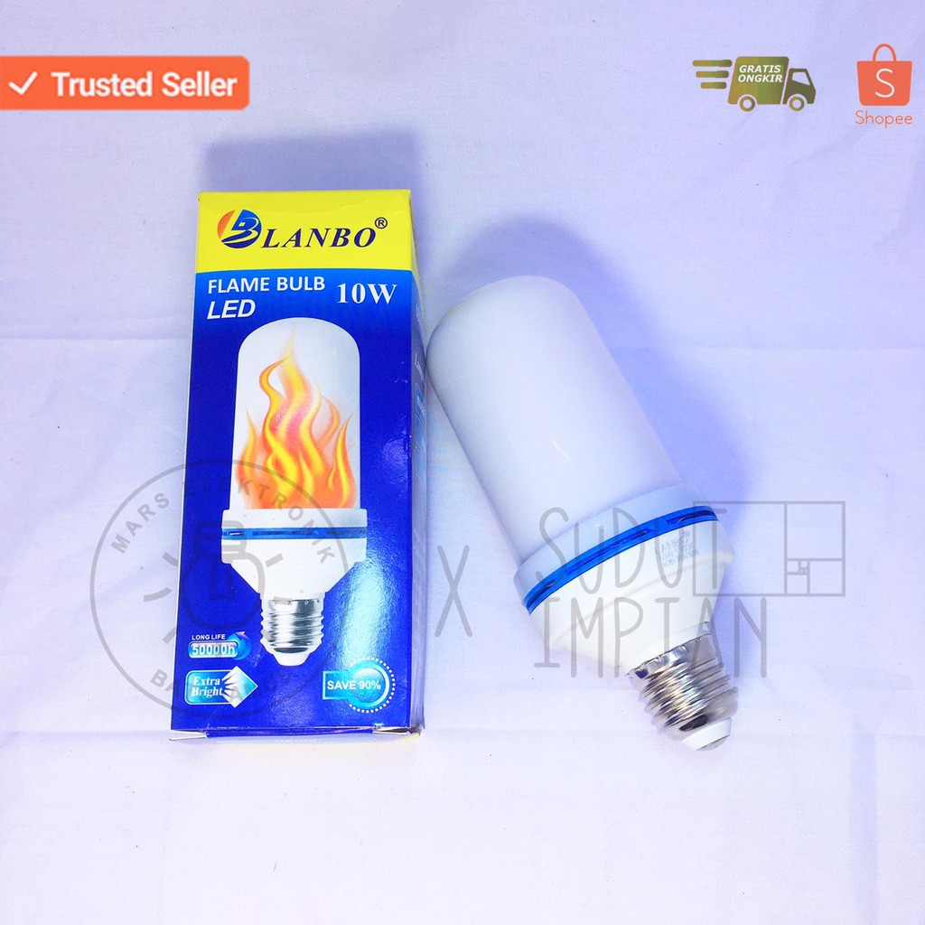 Jual Lampu LED Api Obor 10 Watt / LED Flame Bulb / Lampu Dekorasi Cafe ...