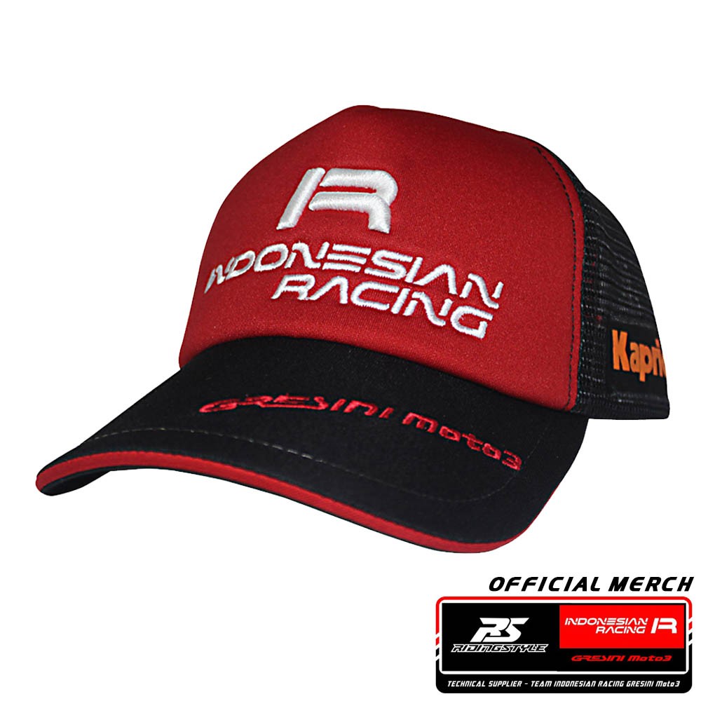 Jual Ridingstyle Tucker Caps Moto3 IR 2021 | Topi Jaring | Red Black ...