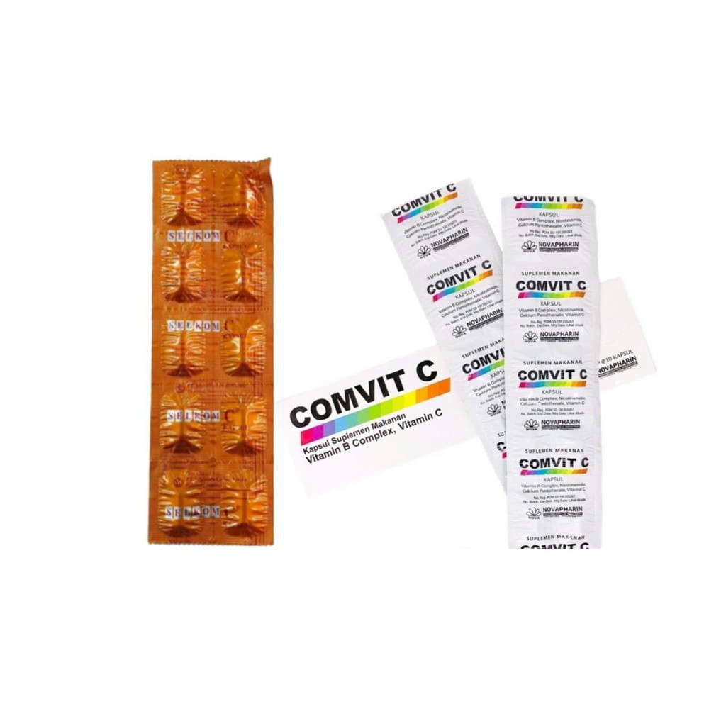 Jual Selkom C - Comvit C - vitamin C 500mg (strip) | Shopee Indonesia