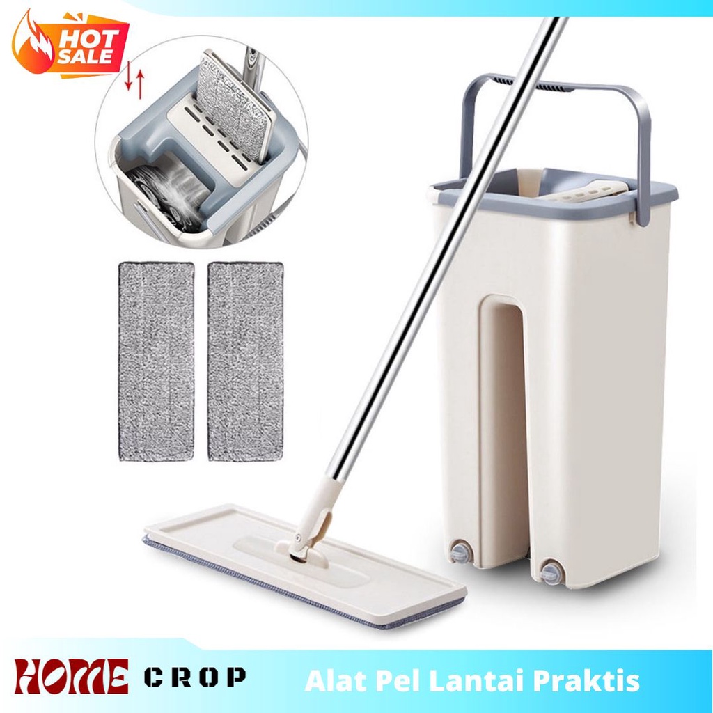 Jual Alat Lap Pel Lantai Praktis Berdiri Kain Pembersih Microfiber ...