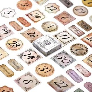 Jual Sticker Vintage Number Angka Aesthetic Scrapbook Bujo Planner ...