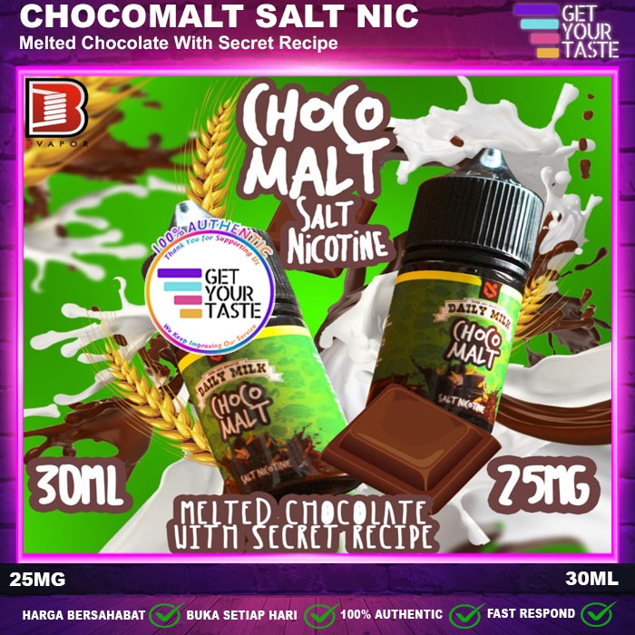 Jual Liquid Daily Milk V2 Choco Malt Salt Nic 30ML Saltnic by DJI ...