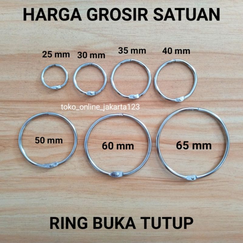 Jual Ring Binder buka tutup Lengkap ukuran Ring bulat Nikel buat Tas ...