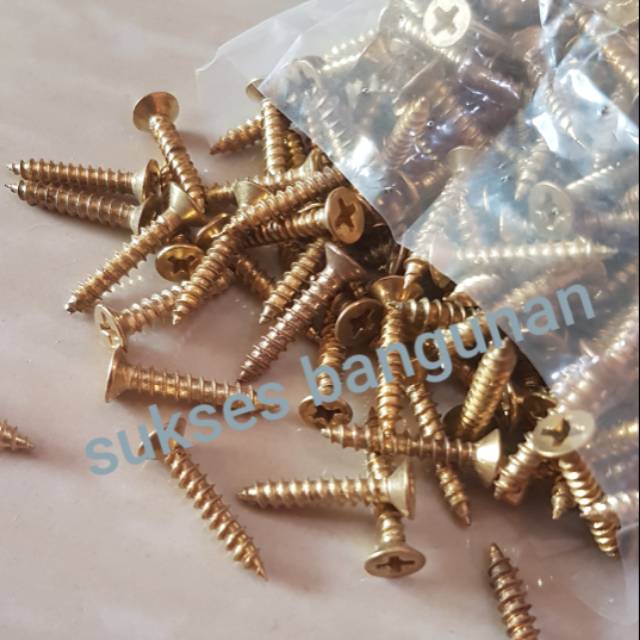 Jual Skrup kuning ukuran 3/4 (10pc) | Shopee Indonesia