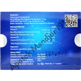 Jual Solvita Z 4 Kapsul - Suplemen Vitamin C + Zinc Jaga Imun Tubuh ...