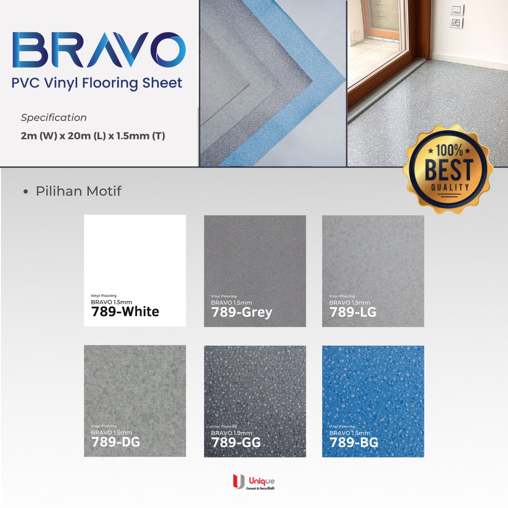 Jual Karpet Lantai Bravo Vinyl Flooring Roll Tebal 1.5mm Motif Pasir ...