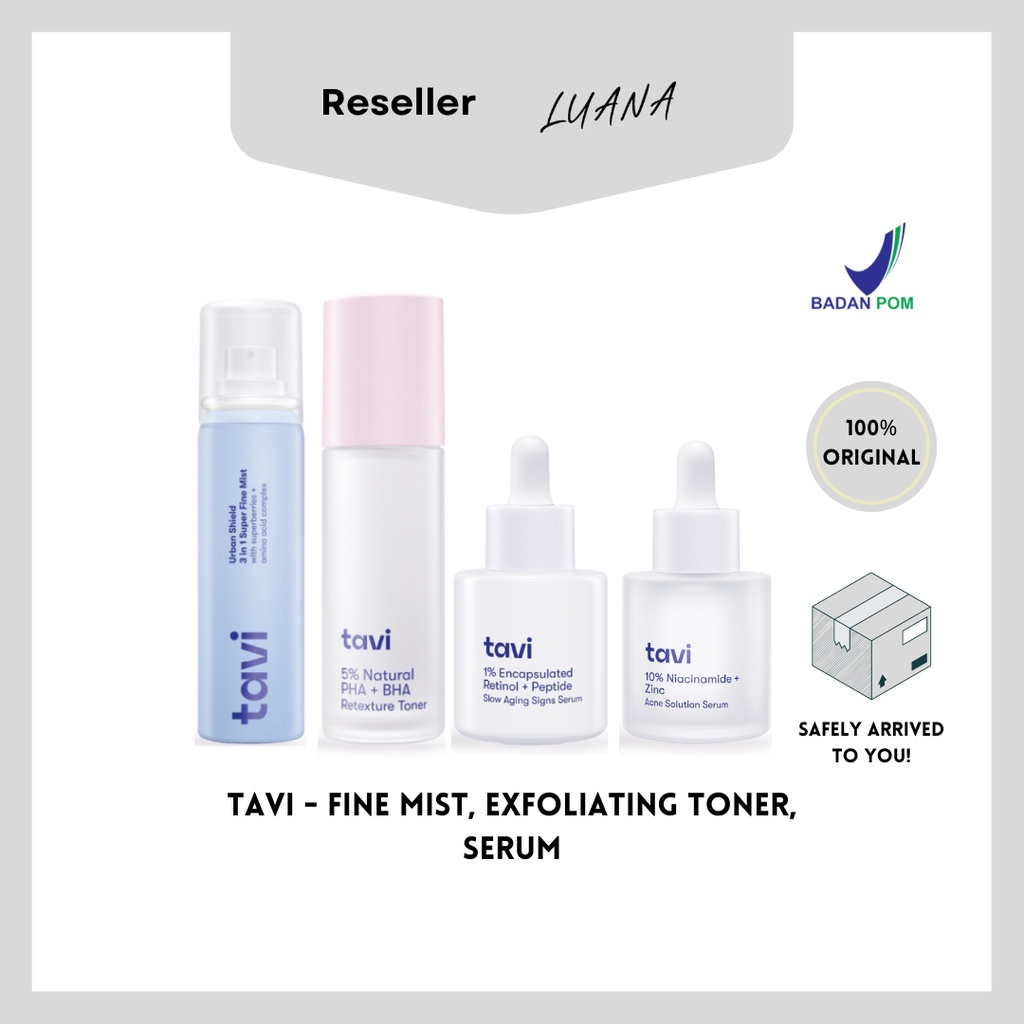 Jual TAVI Fine Mist Exfoliating Toner Niacinamide Retinol Serum ...