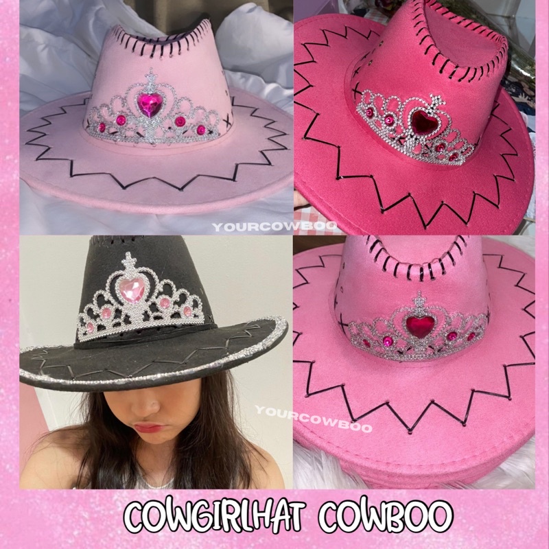 Jual COWGIRLHAT Y2K | PINK COWGIRLHAT | COWBOYHAT | TOPI KOBOI KEREN ...