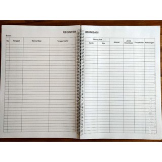 Jual BUKU REGISTER IMUNISASI | Shopee Indonesia
