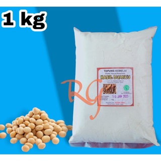 Jual Tepung Kedelai Putih Organik kemasan 1 KG/Tepung Kacang Kedelai ...