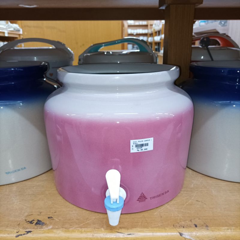 Jual Guci Galon Keramik Polos Warna Sembur Trisensa | Shopee Indonesia