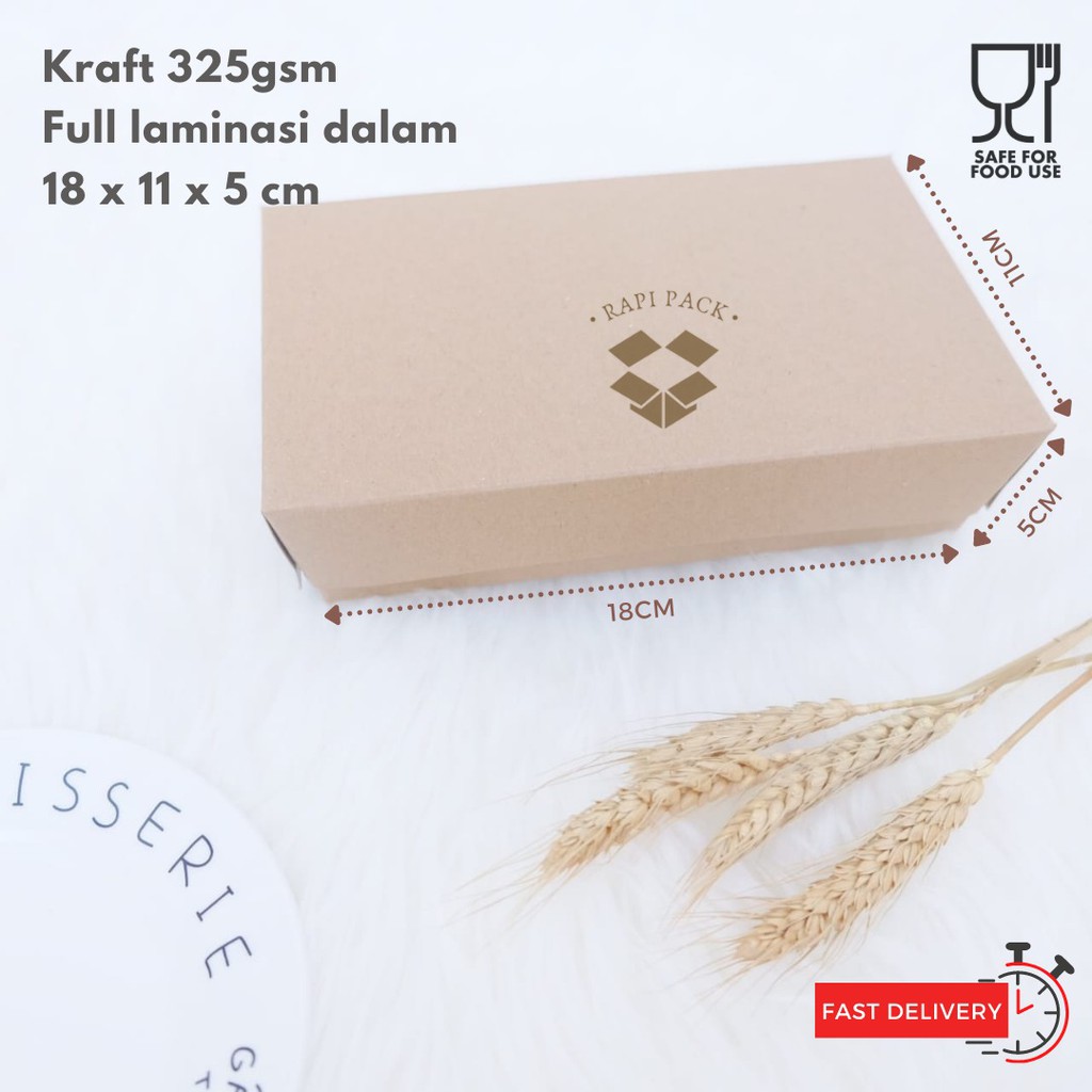 Jual Paper Lunch Box Kraft Large / Dus Nasi Kotak Take Away / Takeaway / Paper Box Tebal ...