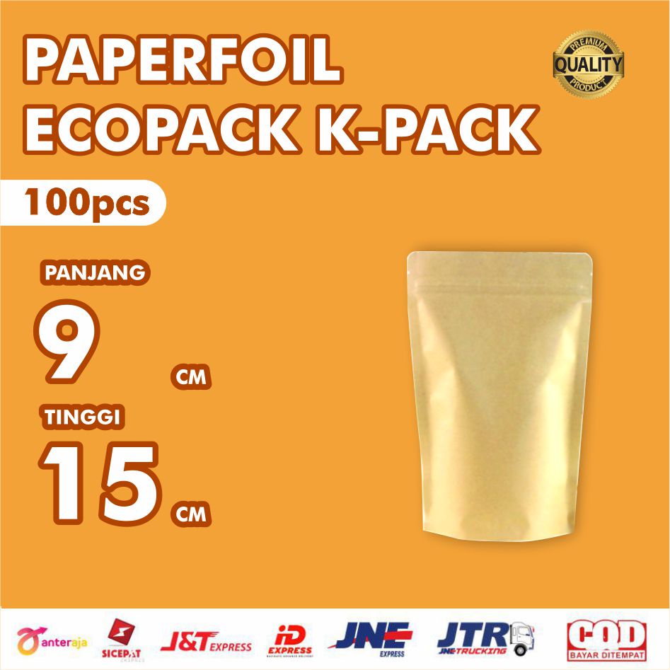 Jual [100PCS] KEMASAN ZIPLOCK STANDING POUCH PAPERCRAFT / PAPERFOIL ...