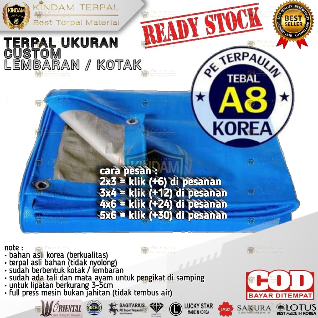 Jual TERPAL A8 KOREA IMPORT UKURAN CUSTOM | TERPAL LEMBARAN SUPER TEBAL ...