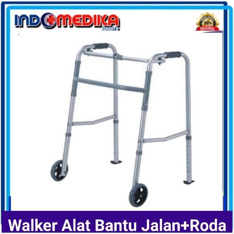 Jual Tongkat Walker Dengan Roda / Alat bantu jalan Walker dengan roda ...