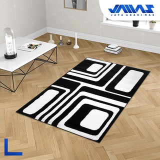 [JAMAS Carpet] Karpet Motif Monokrom Hitam Putih 115x155 cm PP Rugs ...