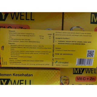 Jual MY WELL Vit C+Zn PureWay-C 500mg Kemasan 5 Kaplet | Shopee Indonesia