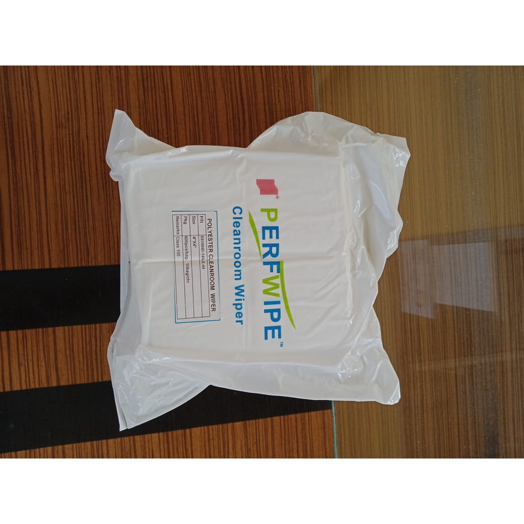 Jual Perfwipe Polyester Wiper 4" 600Pcs Kain Lap Cleanroom Kain Lap ...