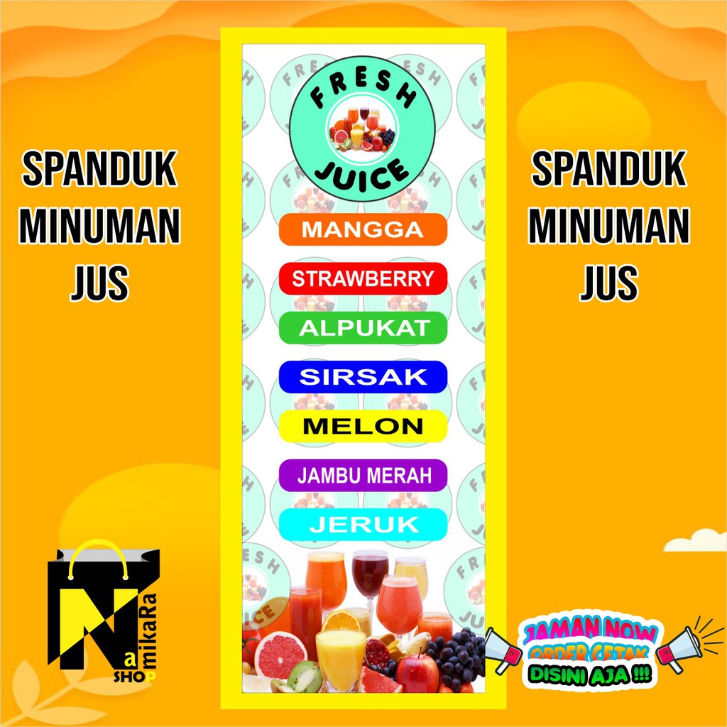 Jual Spanduk Banner Backdrop Jus/ Banner Jual Jus/ Spanduk Jus | Shopee ...