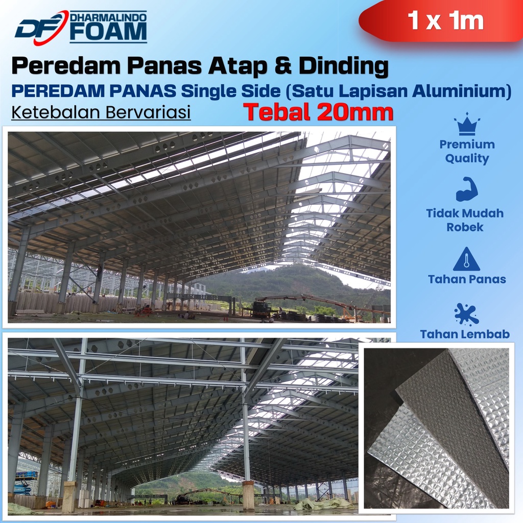 Jual Peredam Panas Atap Pabrik Ukuran 1m x 1m Tebal 20mm, Peredam Panas ...