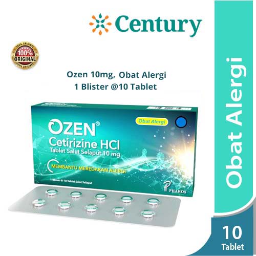 Jual Ozen 10mg 1 Blister @10 Tablet / Membantu Meredakan Alergi / Pilek ...