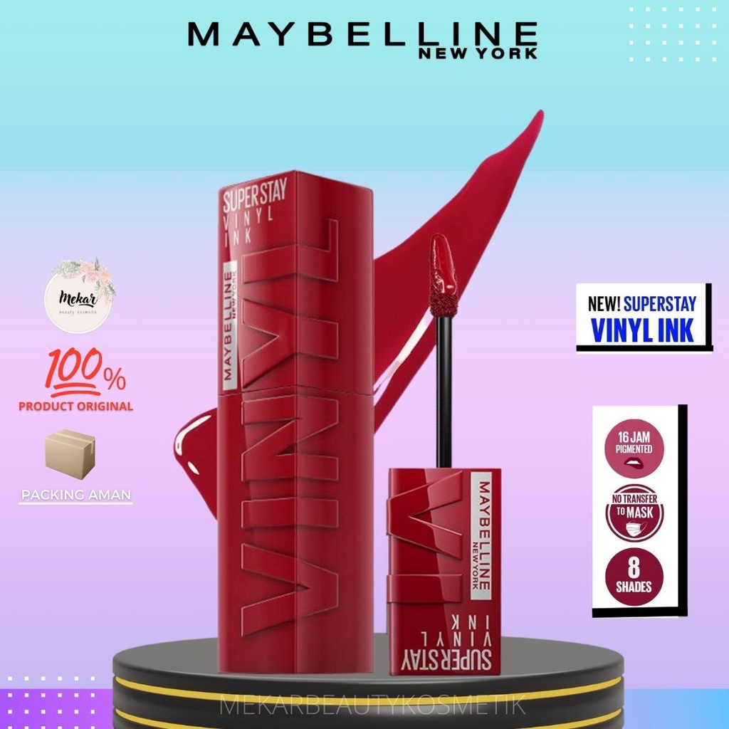Jual MAYBELLINE Superstay Vinyl Ink 5ml [ Lipstik Tahan Hingga 16H ...