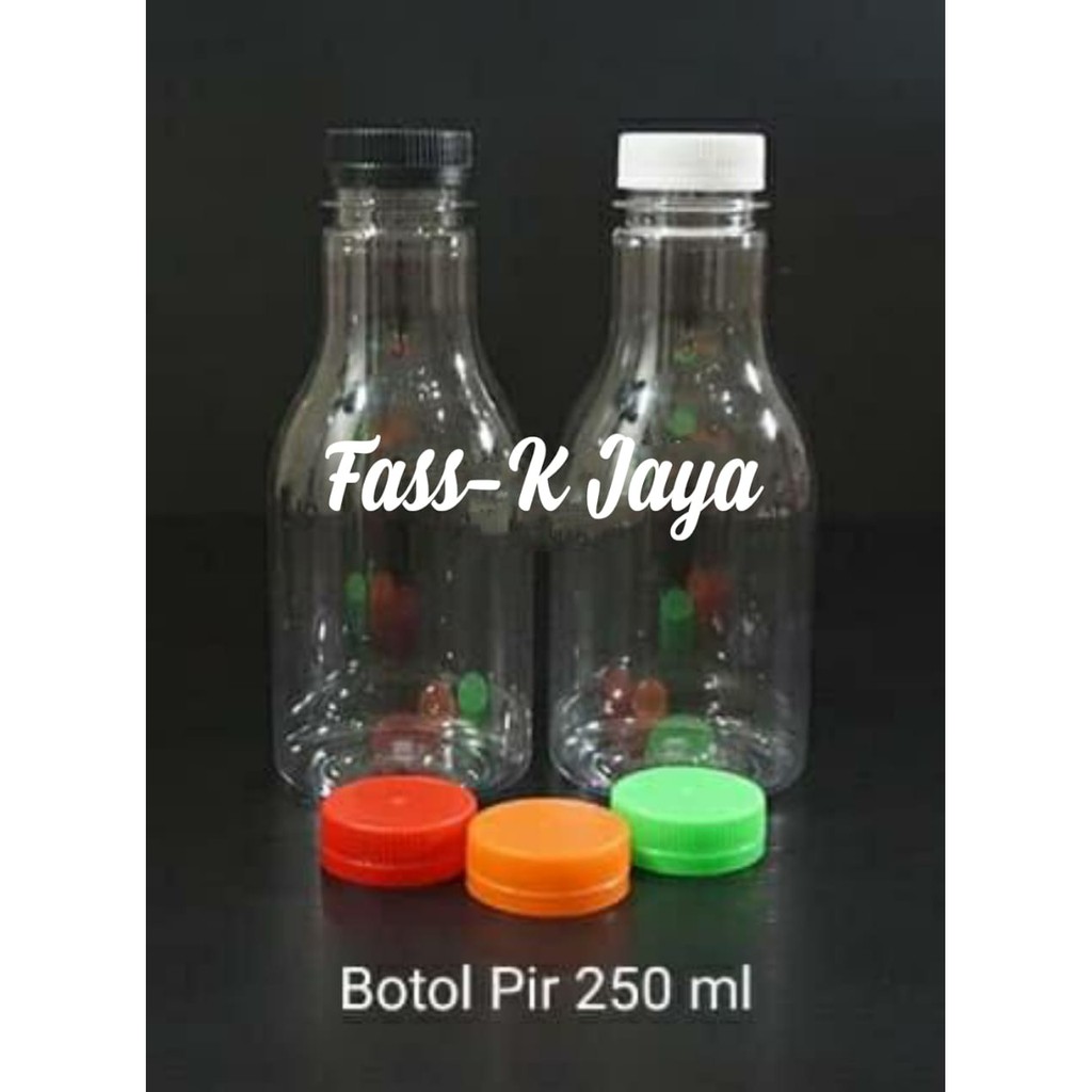 Jual Botol Plastik Pir / pear 250ml /botol cikita Free Packing Kardus ...