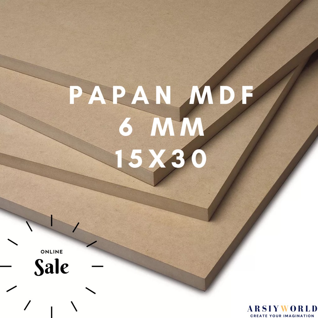 Jual Papan MDF 6mm Ukuran 15x30 | Shopee Indonesia