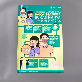 Jual Poster Pakai Masker, Poster Prokes, Poster New Normal, Pakai ...