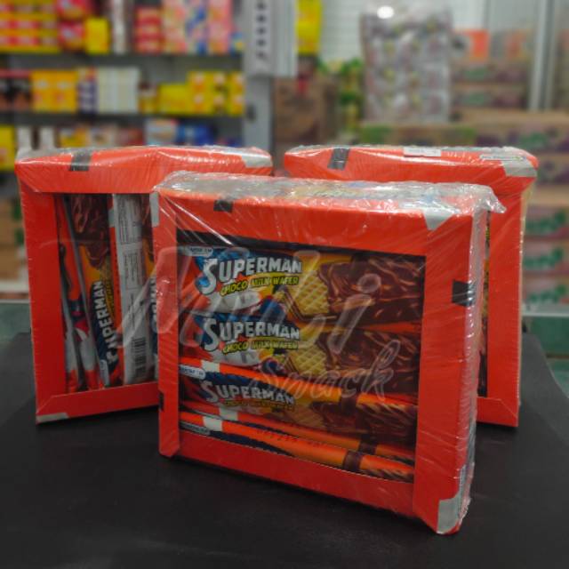 Jual SUPERMAN Coklat Choco Milk Wafer Jadul (isi 20 pcs) | Shopee Indonesia