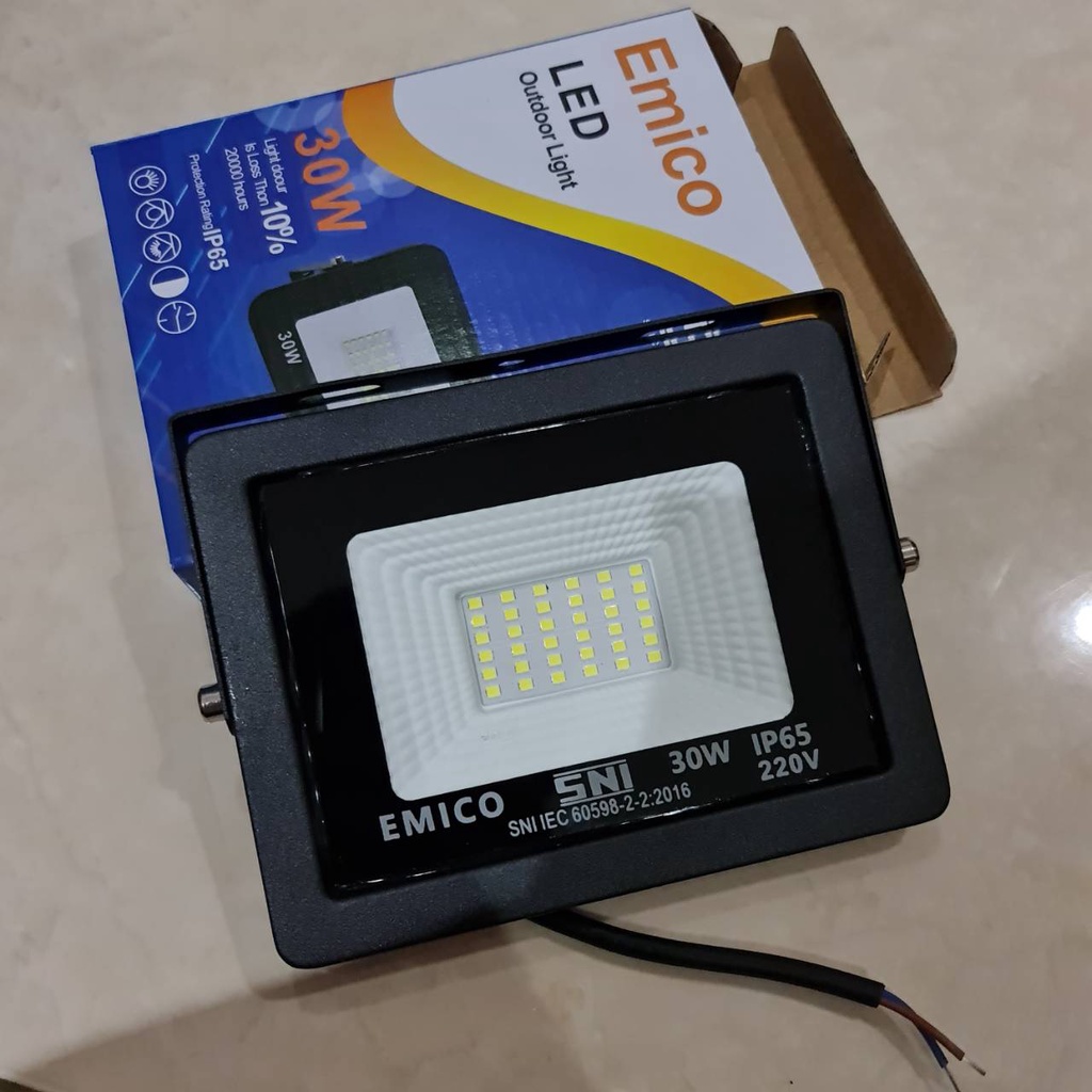 Jual Lampu Sorot 30W PUTIH Emico/Lampu Tembak LED 30 Watt IP65 EMICO | Shopee Indonesia