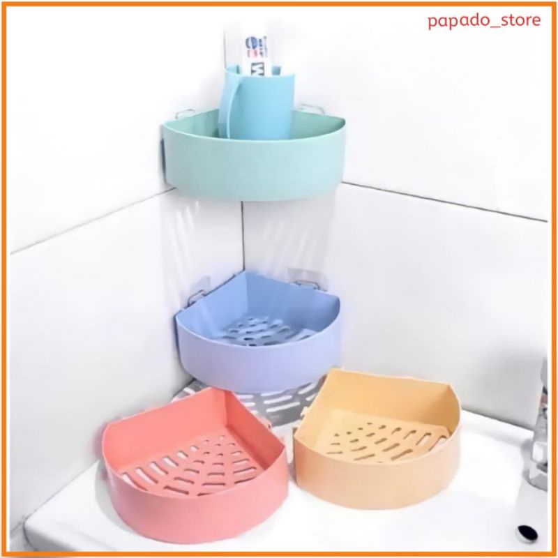 Jual RAK SUDUT KAMAR MANDI / RAK SUDUT / RAK WARNA / RAK POJOK / WADAH ...