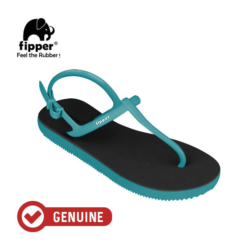 Jual Sandal Fipper Strappy Original for Woman/Ladies - Black/Turqoise ...