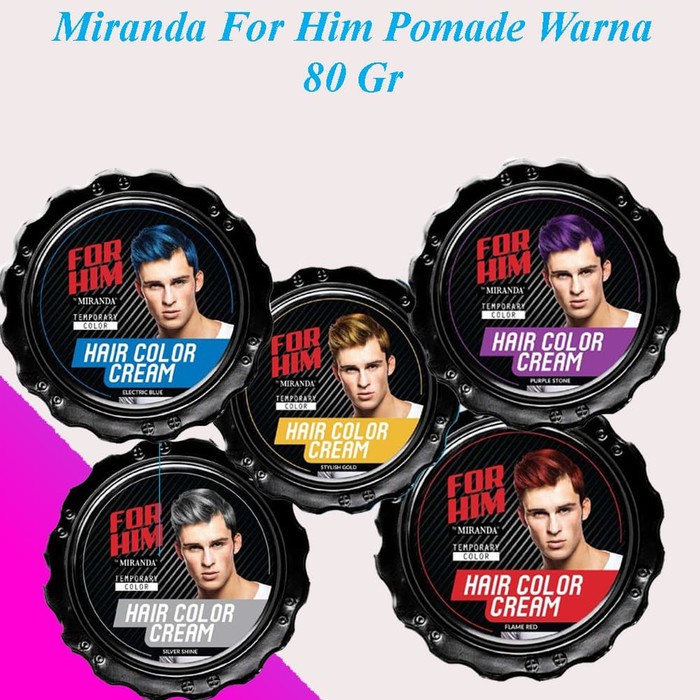 Jual Miranda Hair Color Cream Pomade Warna For Him 80g - MIRANDA POMADE ...