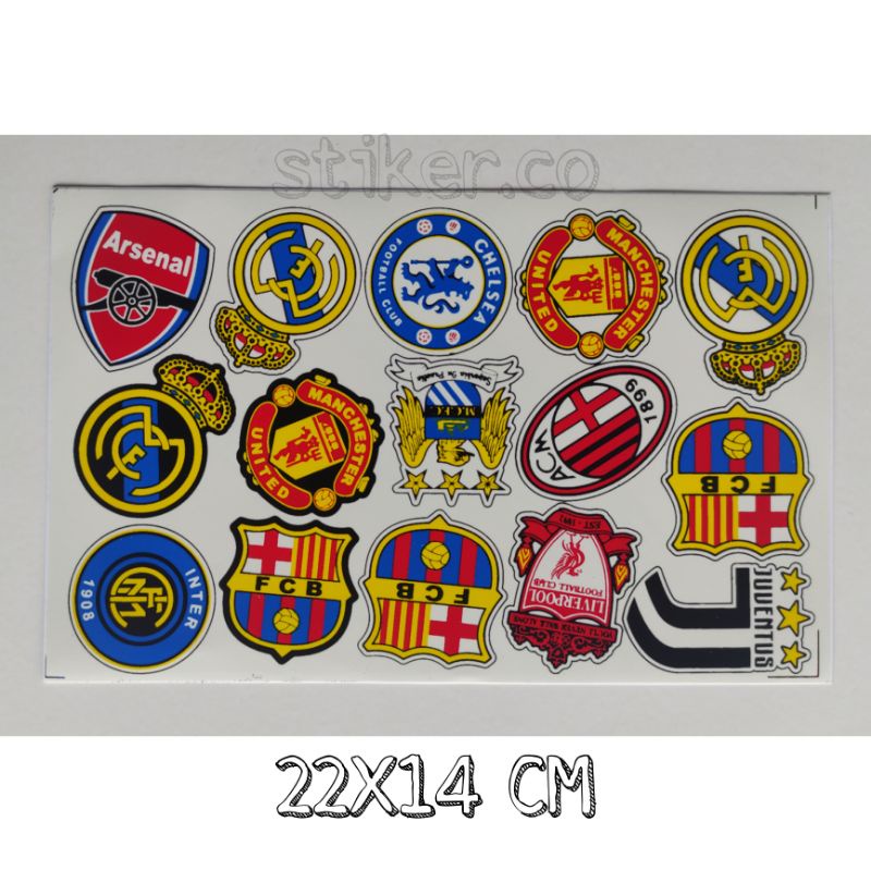 Jual STIKER LOGO BOLA DUNIA 15 PCS ATAU SATU LEMBAR UKURAN 22X14 CM ...
