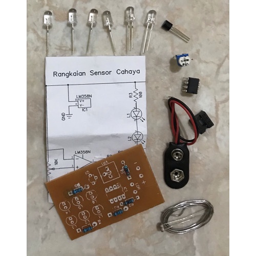 Jual Rangkaian kit sensor cahaya ldr no solder | Shopee Indonesia