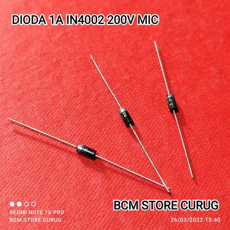 Jual 10 BUAH Diode Dioda 1N4002 1N4002 IN 4002 MIC Indonesia|Shopee ...