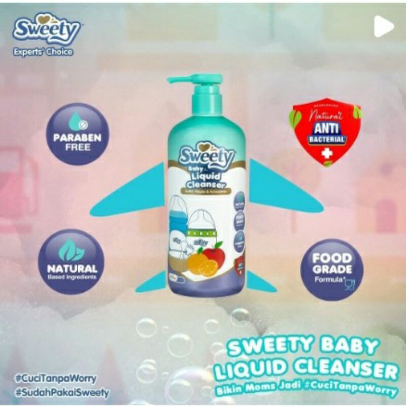 Jual Sweety liquid cleanser bottle , nipple accessories botol / refill ...