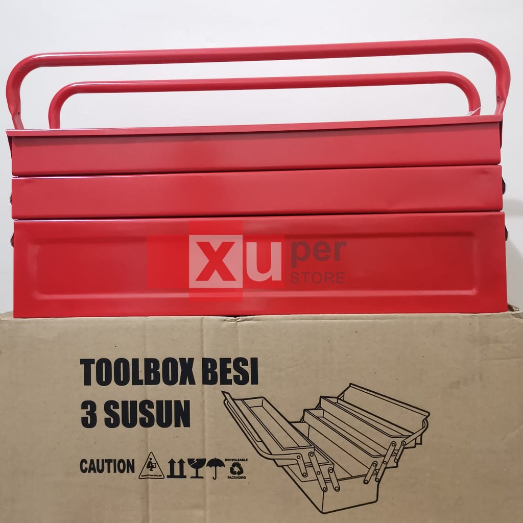 Jual TOOLBOX BESI 3 SUSUN / KOTAK PERKAKAS | Shopee Indonesia