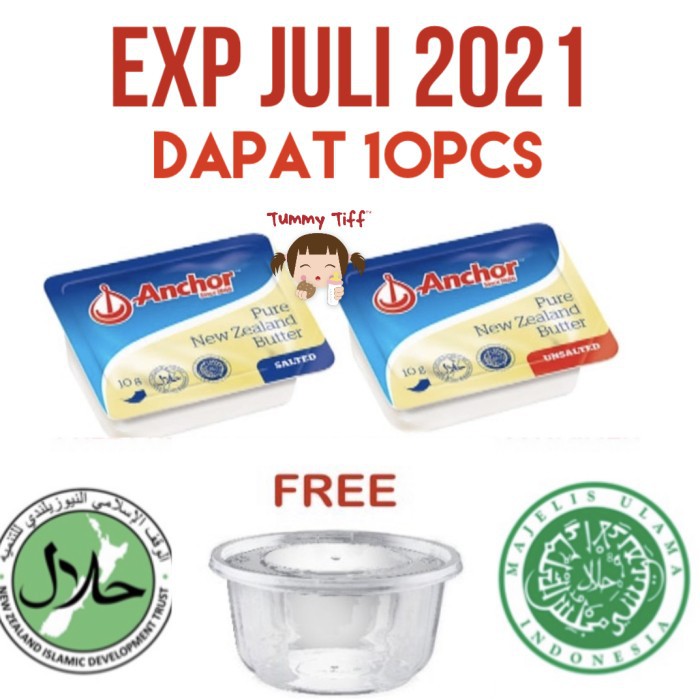 Jual Anchor Unsalted Butter Mini 10UB 10g Unsalted Butter MPASI / elle ...