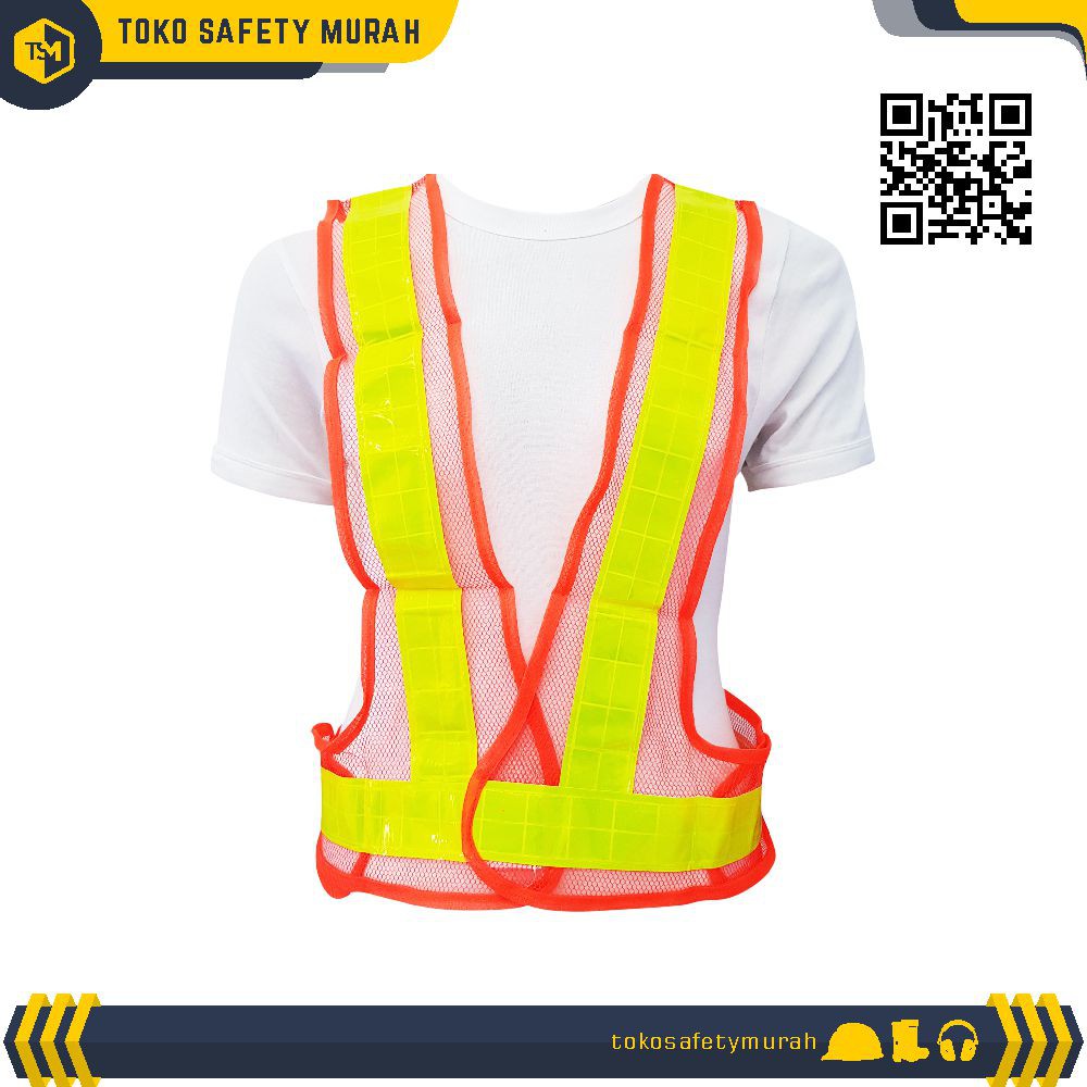 Jual Rompi V Guard Jaring Orange Scotlight Kuning Safety Vest Rompi ...