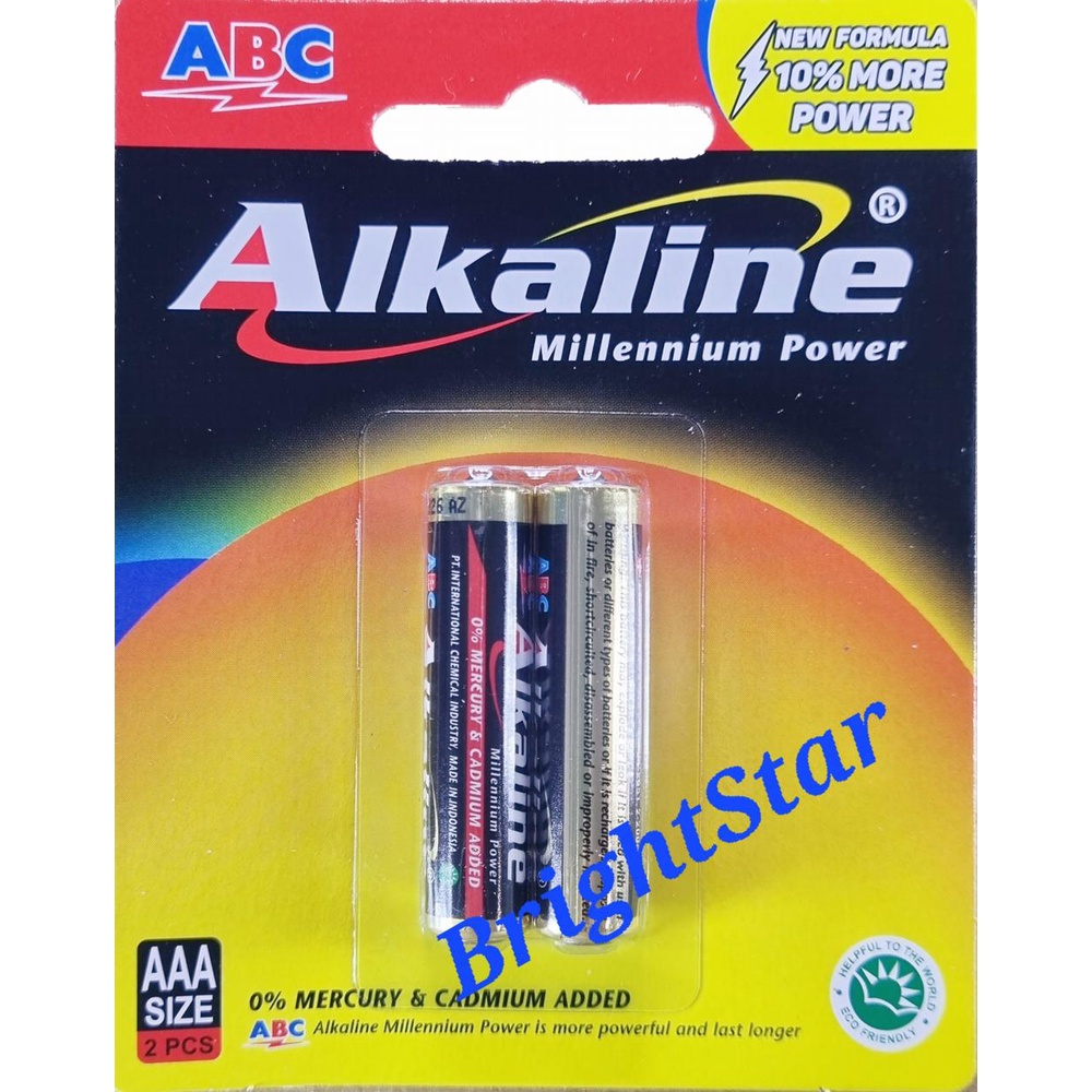 Jual Baterai ABC Alkaline AAA 2 PCS/ PACK | Shopee Indonesia
