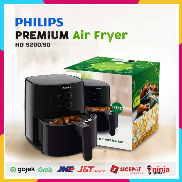 Jual Premium Air fryer Philips HD9200/90 - HD 9200 - 1400 Watt Indonesia|Shopee Indonesia