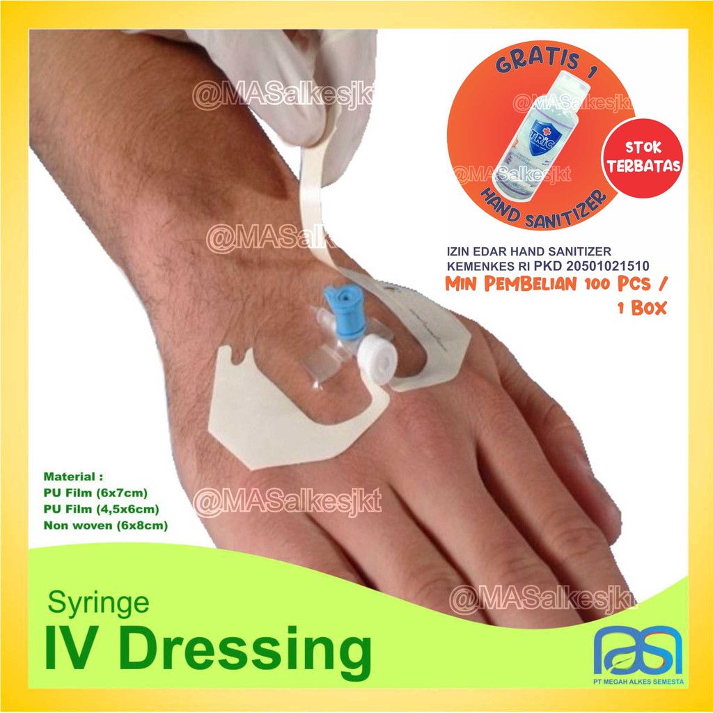 Jual IV DRESSING MERK MAS / PENUTUP LUKA INFUS / IZIN RESMI KEMENKES RI ...