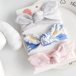 Jual Set Bandana 3 in 1 Bayi Baru Lahir Bando Bayi Perempuan / Bandana ...