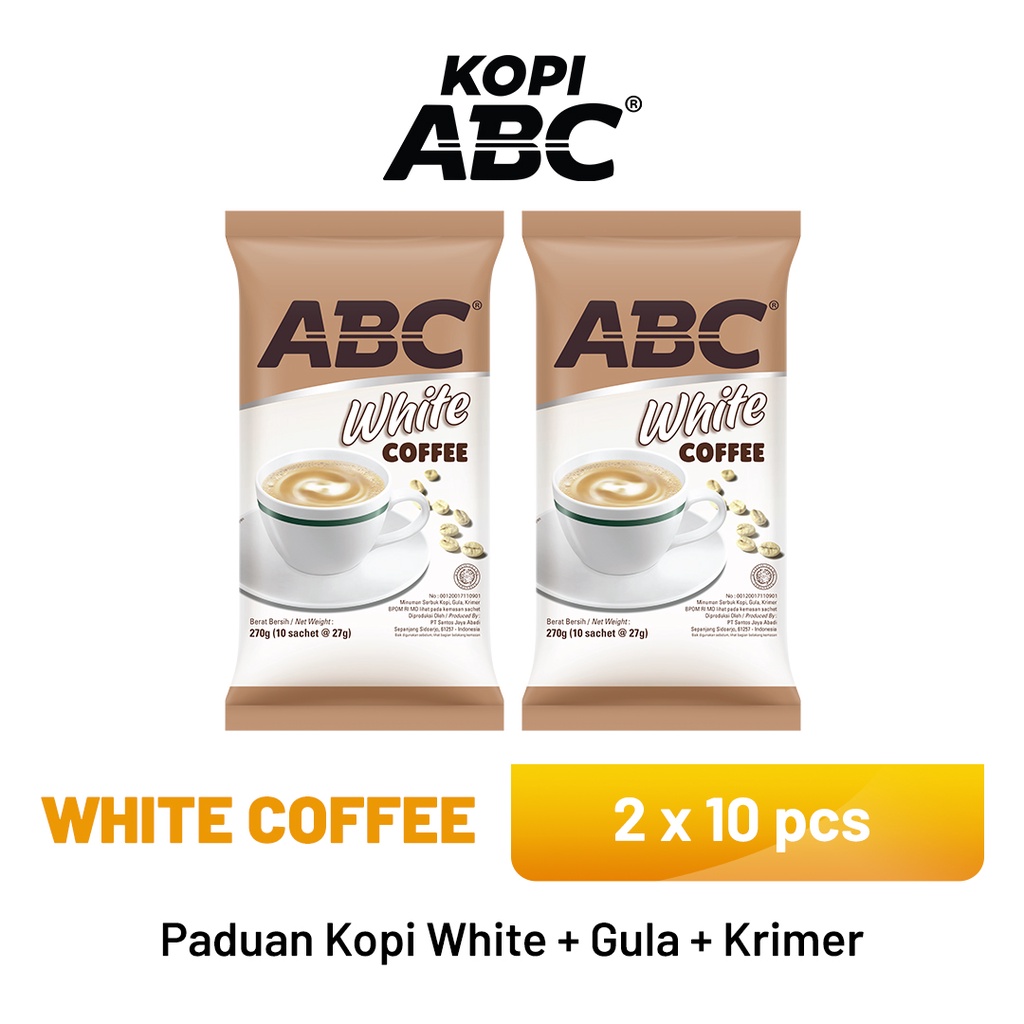 Jual ABC White Coffee 2 Pack (10 x 27 gr) | Shopee Indonesia