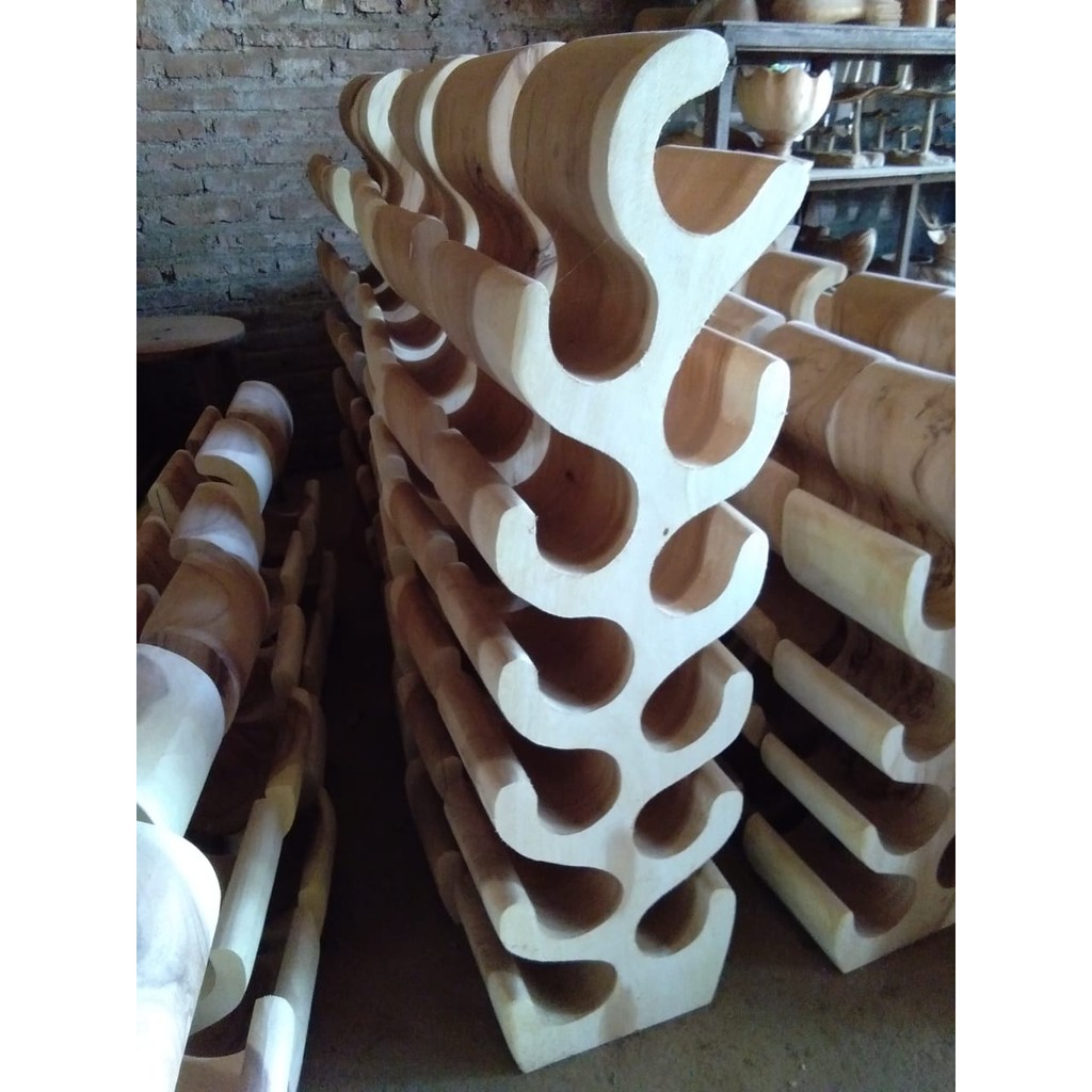 Jual Rak Botol Kayu Suar Isi 12 - Wine Rack 12 Bottle Trembesi Jepara ...