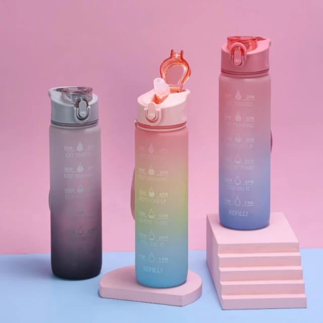 Jual Botol Minum Viral 1 Liter / Botol Minum Korea Gradasi Tumblr 1000 ...